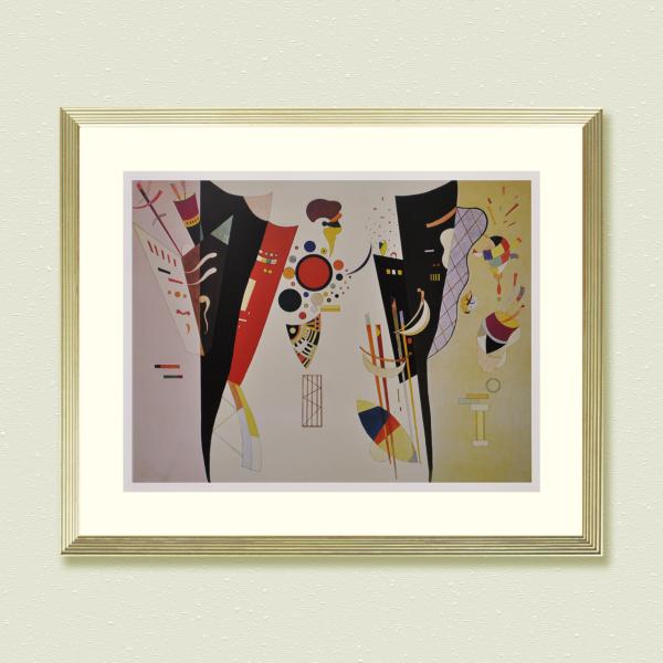 抽象絵画の創始者、カンディンスキーのアートポスターです。【Accords Reciproque】■サイズ　W603×H498×D30(mm)★額はご注文をいただいてから制作しております。★表面はアクリルで保護しております。★商品写真はできる...