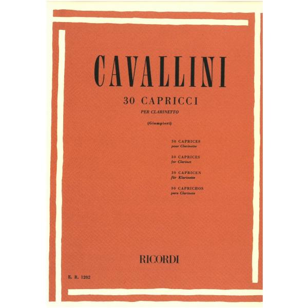 題：30の奇想曲（原題：30 Caprices）作曲者：カヴァリーニ（Cavallini.E）編曲者：Giampieri出版社：G.Ricordi（ECLC001）【輸入楽譜です】〇次回入荷時、価格が変動する可能性がありますのでご了承くださ...