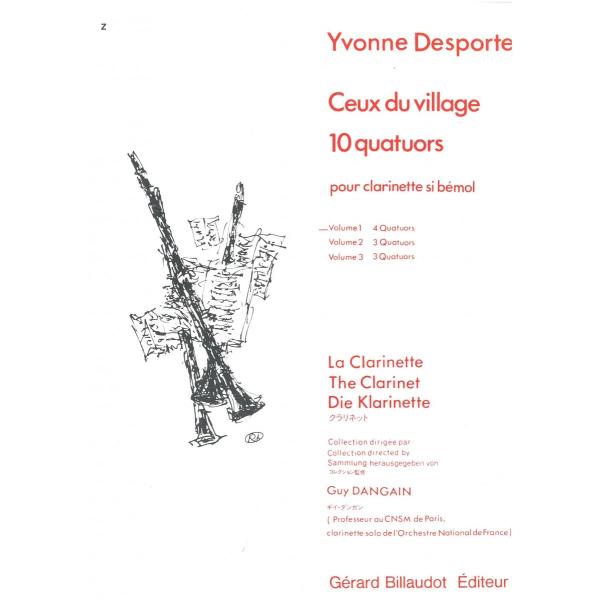 編成：B♭(4)題：村人たち vol.1（原題：Ceux du Village Vol.1）作曲者：デポルト（Desportes.Y）出版社：Gerard Billaudot※アウトレット商品です。(在庫入れ替えのため)※返品不可です。【輸...