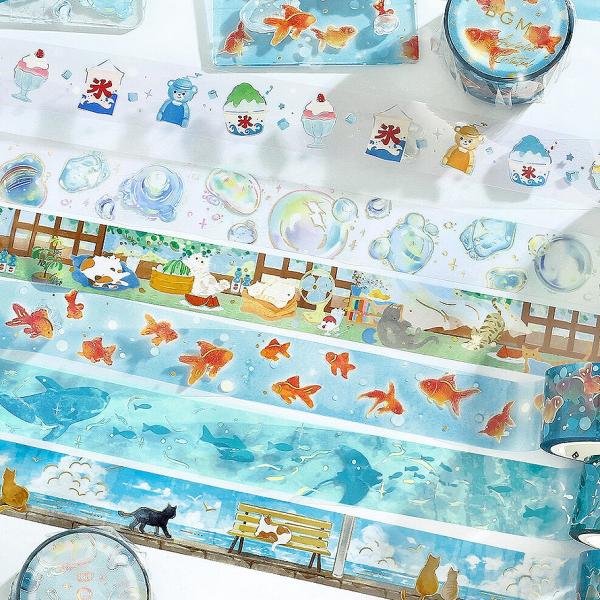 2026夏限定商品BGM 箔押しクリアテープ涼やかな印象のクリアテープが登場です。大人気の猫デザインをはじめ、夏を彩るデザインが勢ぞろいです。【商品仕様】■サイズ：幅20mm×長さ■商品一覧・海辺と猫 メーカー品番BM-CLN017・猫たち...