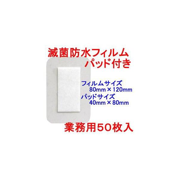 個装サイズ：192/124/70ｍｍ個装重量：約380ｇ内容量：50枚入（個別包装）【一般医療機器】医療機器届出番号：43B2X00005000034【フィルムサイズ】８０ｍｍ×１２０ｍｍ【パッドサイズ】４０ｍｍ×８０ｍｍ【形状、構造及び原...
