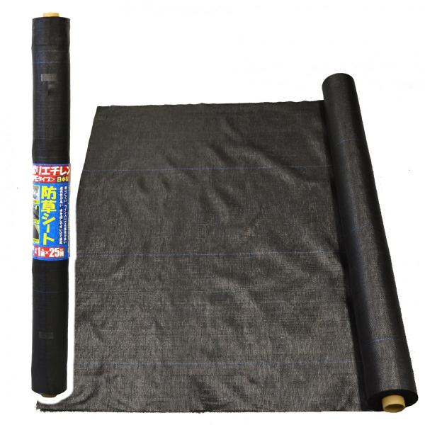 商品番号：fme-bssスペック●サイズ：幅1000mm × 長さ25000mm●材質：ポリエチレン●形状：完成品●製造国：日本日光が地面に届かないように覆い隠して、雑草が生えてくる事を予防する防草シートです。単品使用だけではなく、人工芝や...