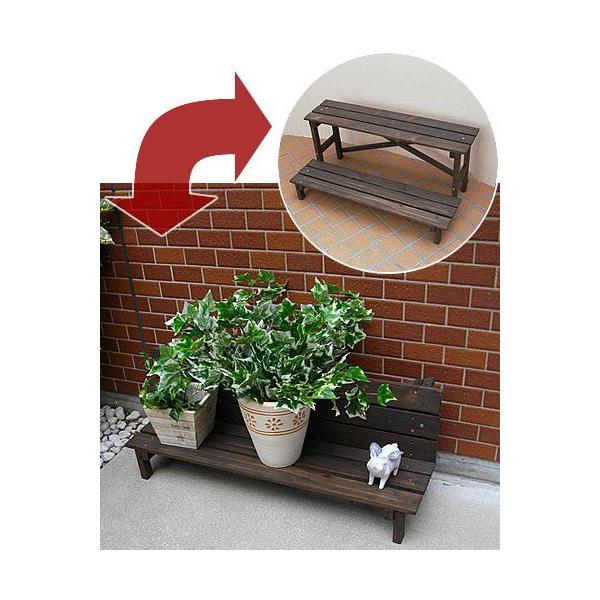 商品番号：jsfs2-800スペック●サイズ（ｍｍ）：幅800×奥行400×高さ355●材質：杉天然木 （ステイン系塗装）●形状：組立て式●原産国：中国もっと説明・・・ 当店自慢のオリジナルデザイン天然木製フラワースタンド（花台・鉢置き台）...