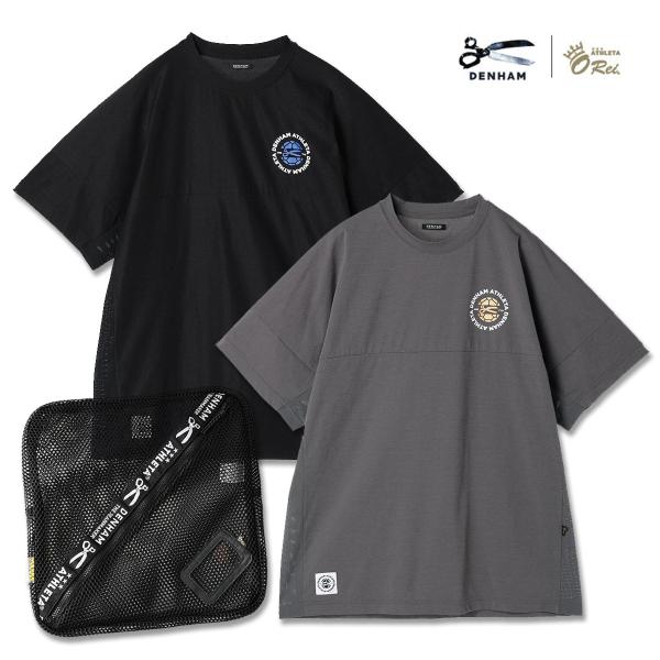 DENHAM X ATHLETA デンハム アスレタ Tシャツ 半袖 メッシュ バッグ