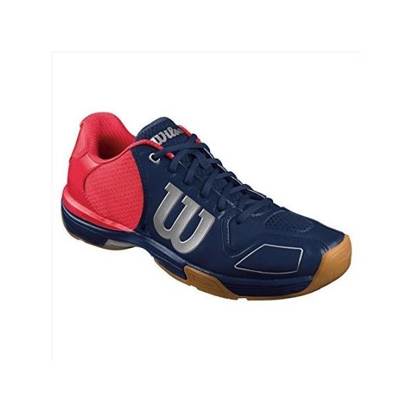 中足部をサポートすることにより正しい体重移動を促し、バドミントン特有の360度方向全ての動きに対して素早い動きを可能とさせるバドミントンシューズです！数量限定の特価商品です。●対象：ユニセックス●カラー：NAVY WIL/NEON RED/...