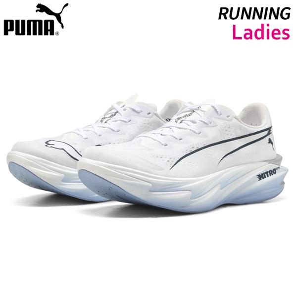 【商品仕様】●商品名：プーマ ウィメンズ ディヴィエイト ニトロ エリート 4  / PUMA DEVIATE NITRO ELITE 4 WMS●品番：312128_09●カラー：PUMA White-Chambray Blue-Pers...