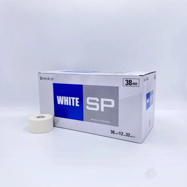 ○幅：38mm○長さ：12m○本数：32本○DMedicalのハイグレード非伸縮テープ。○天然ゴム系粘着剤使用で高い粘着力を実現しました。○テープ粘着面には通気孔があるので通気性があり、汗がたまりにくい。○テープ端がストレートタイプなのでし...