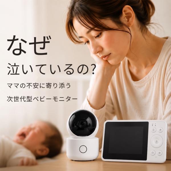 【発売日：2025年06月19日】赤ちゃんが泣けば勝手にその感情を提示する、操作不要の簡単翻訳AI搭載ベビーモニターママの悩みに寄り添う「医療連携」「AIチャット」で見守るだけじゃない育児インフラを提供します【商品紹介】◆ベビーモニターに日...