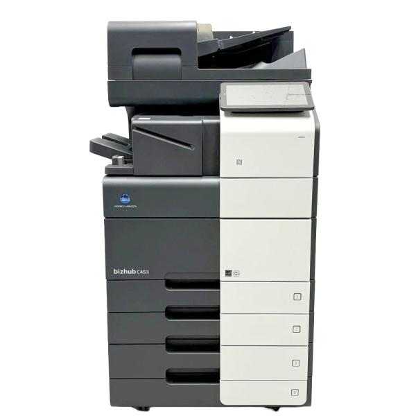 大型商品発送 送料別途見積り カラー複合機 中古コニカミノルタ：bizhub C451i■ 総使用枚数：白黒 1,096枚・フルカラー 2,687枚/合計 3,783枚■ トナー残量：　　・ブラック80％・シアン、マゼンタ94％・イエロー9...