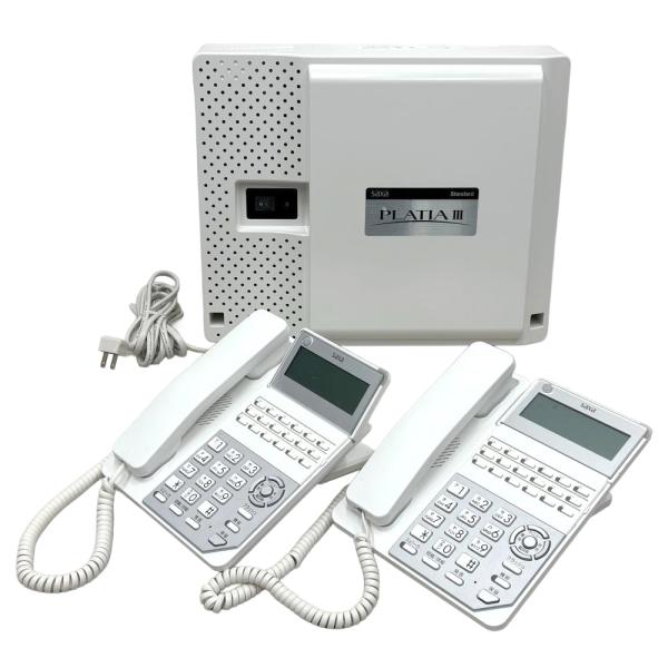 小型宅配便 送料無料 中古サクサ｜SAXA  ビジネスホン PLATIA III Standard 電話機セット【セット内容】■ PT3000 Std 主装置・・・1台　・メインユニット4438021100 PCB（BASE10-01A）　...