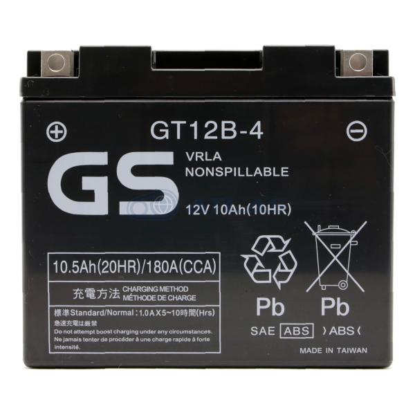 台湾GS GT12B-4 メーカー初期充電済み 1年保証付き 互換YT12B-BS FT12B-4 YT12B-4 傾斜搭載可