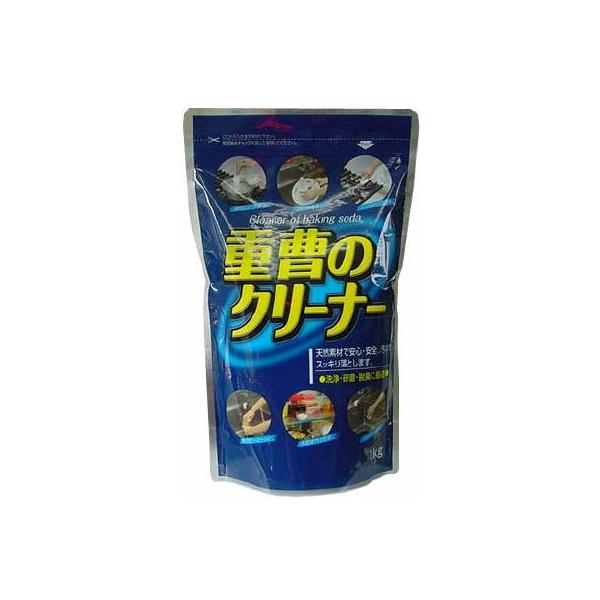 JAN:4903367301895  重曹のクリーナー 1kg  天然素材で安心・安全に汚れをスッキリ落とす重曹(洗剤)です。洗浄・研磨・脱臭に最適。鍋のこげつき、お皿の油汚れ、レンジ周りの清掃、茶シブやコーヒーのシミ、冷蔵庫内の脱臭などに...