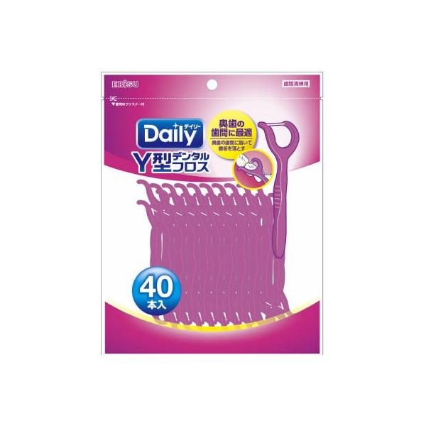 JAN:4901221025918 【商品説明】  Ｙ型ヘッドなので届きにくい奥歯までしっかり届く。奥歯の歯間に糸を挿入しやすい。ハブラシでは取れにくい奥歯の歯間の歯垢も効果的に取り除きます。４０本入り  商品区分：その他    商品サイズ...