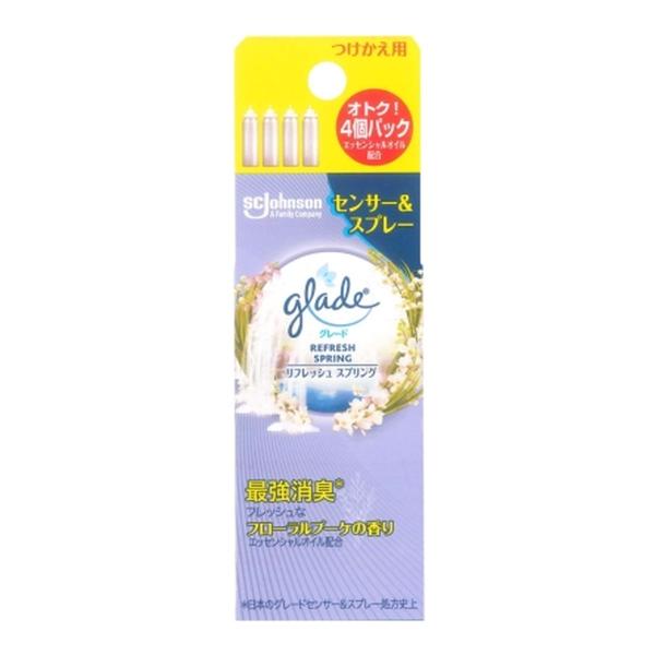 ジョンソン グレード 消臭センサー&amp;スプレー リフレッシュスプリング つけかえ用 4個パック日本のセンサー&amp;スプレー処方史上最強消臭! 付替え 4901609015883 芳香剤・消臭剤:部屋用広告文責：アットライフ株式会社...