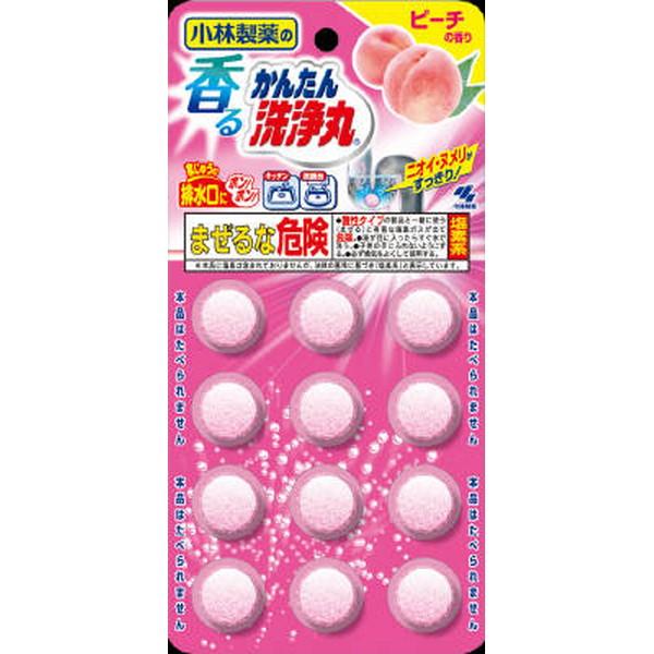 ●錠剤タイプなので、排水口にポンと投げ入れるだけで簡単に使えるパイプ用クリーナー●ニオイの原因となる雑菌を除菌して消臭します●ツマリの原因となるヌメリを解消します●使用後、ピーチの香りがふわっと漂います   cs：81