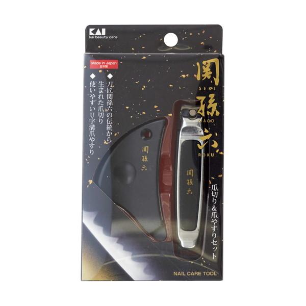 関孫六 ツメキリ &amp; ツメヤスリ セット HC3503 爪切り 爪やすり 貝印4901601286250手に馴染み使いやすいU字溝のツメヤスリのセットです。■化粧品・化粧小物:ボディケア雑貨:ネイルケア広告文責：アットライフ株式会社...