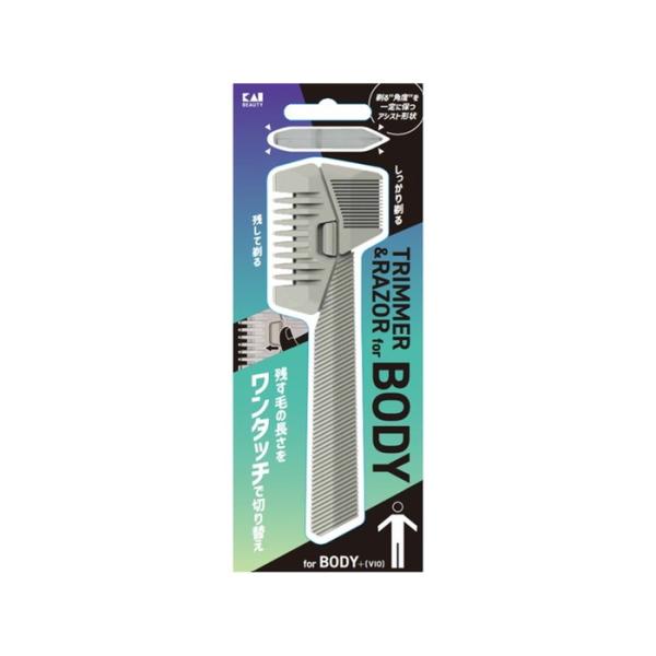 貝印 ヘアトリマー &amp; レザーフォーボディ 剃刀4901331015786これ１つで全身のムダ毛処理が可能に。化粧品・化粧小物:女性用カミソリ:使い捨て広告文責：アットライフ株式会社TEL 050-3196-1510※商品パッケージ...