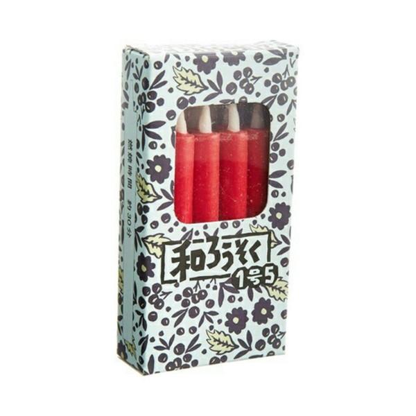 商品名：和ろうそく１号５　朱　箱入内容量：50gブランド：カメヤマ　和ろうそく原産国：ベトナム和ろうそく昔ながらの純和ロウの風合をそのままに、洋ローソクの製法でつくられたローソクです。JANコード：4901435975917商品番号：101...