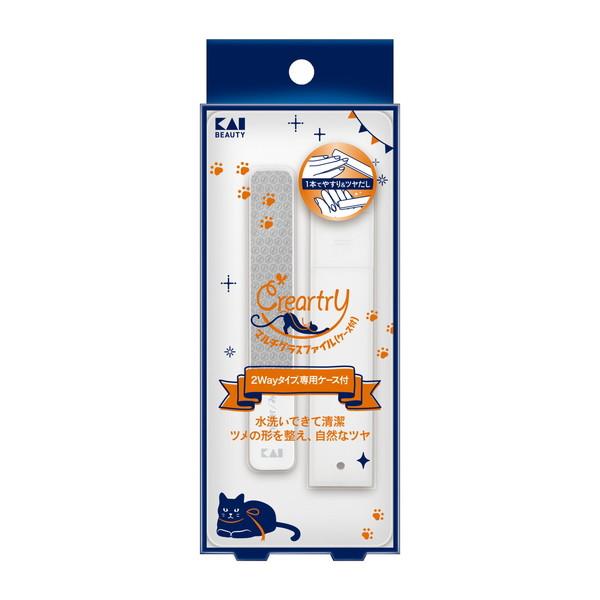 貝印 HC4018 クレアートリー マルチグラスファイル ケース付4901601079500爪やすり ツメが裂けたり割れたりしにくく、なめらかに仕上がるガラスのツメヤスリ化粧品・化粧小物:ボディケア雑貨:ネイルケア広告文責：アットライフ株式...