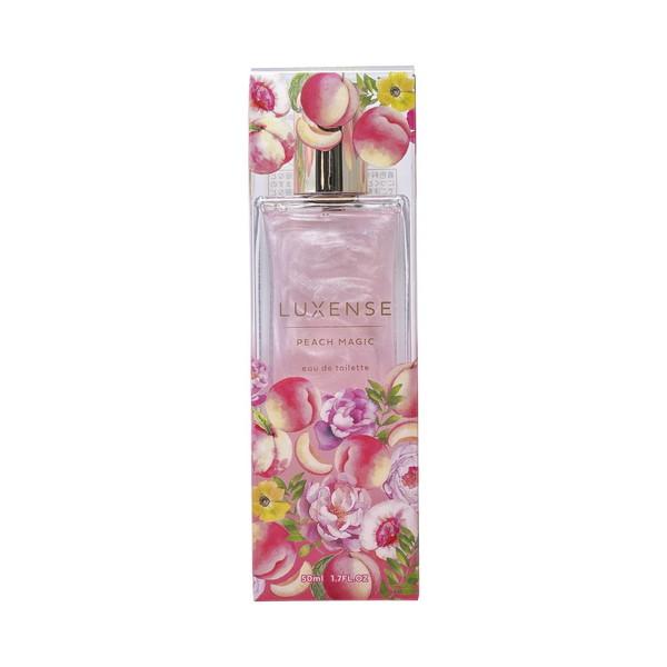 コスメステーション ラグジェンス LUXENSE オードトワレ ピーチマジック 50mL4582400839665ラグジュアリーなパール配合　みずみずしくフレッシュなピーチの香りの香水化粧品・化粧小物:メイク雑貨・美容小物:トラベル・その他...