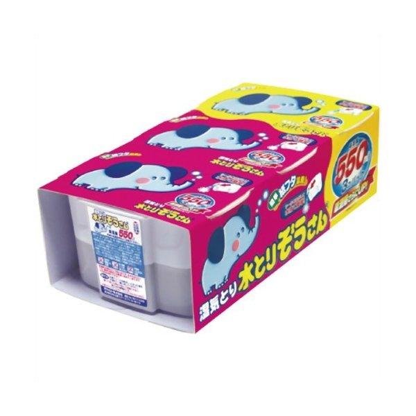 JAN:4904637999804  水とりぞうさん 550ml×3個パック  ブランド：水とりぞうさん  販売・製造元：オカモト  吸質量550mlの除湿剤 タンス用です。  シールを剥がすだけ、水捨ても簡単です。  季節や湿気の状態によ...