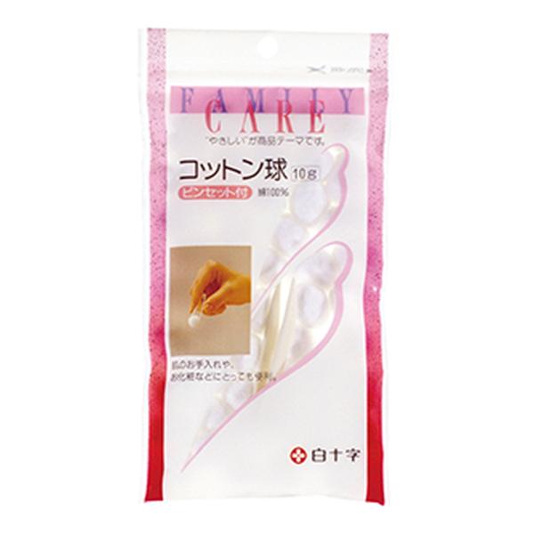 白十字 FC ファミリーケア コットン球 10g 直径約14mm ピンセット付メイク用品 肌のお手入れやお化粧などに 綿球 4902610109158 広告文責：アットライフ株式会社TEL 050-3196-1510 ※商品パッケージは変更...