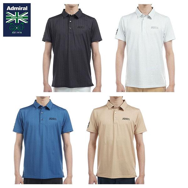 即日出荷/2025年春夏モデル/クリアランスアドミラル ADMA515 小紋柄 プリント 半袖 ポロシャツならテレ東アトミックゴルフ。■関連キーワードAdmiralゴルフウェア