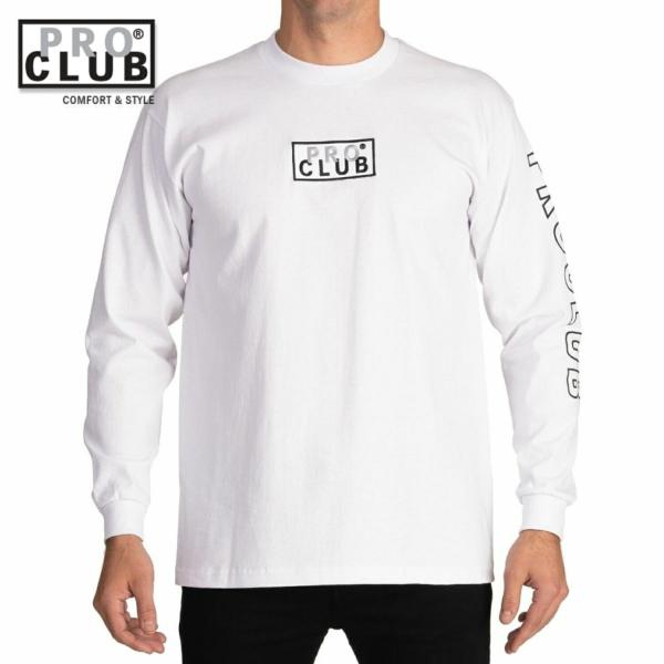 PRO CLUB定番のヘビーウェイトボディを使用したロングスリーブTシャツ。フロントには立体感のあるBOXロゴ刺繍を施したシンプルなデザインです。ORIGINAL STYLEフロントにBOXロゴ刺繍を施したロングスリーブTシャツ。シンプルな...