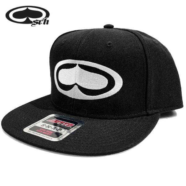 フロントに”OG SPADEロゴ"刺繍のスナップバックキャップ！・サイズフリーサイズアクリル 85%ウール 15%