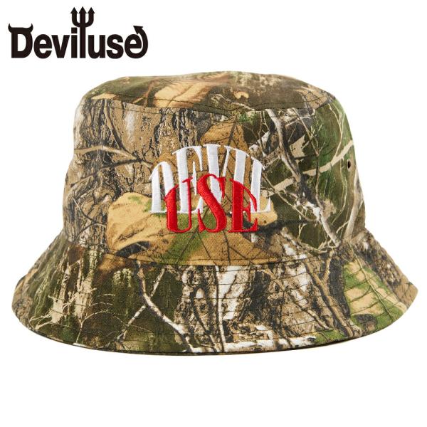 フロントに刺繍が入ったリアルツリーカモのバケットハットです。・サイズワンサイズ(頭回り：約61cm / ツバの長さ：約5.5cm)素材コットン 60%ポリエステル 40%