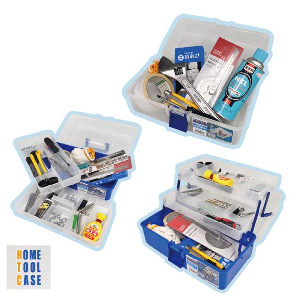 PP製で軽量なツールボックス。工具箱や裁縫箱など多目的に使える万能な収納ケースです。本体が半透明なため中の収納物が見やすくなっています。製品同士のスタッキングが可能です。■HRK-01（中皿無し）1個あたり約税込894円中皿が無いタイプなの...