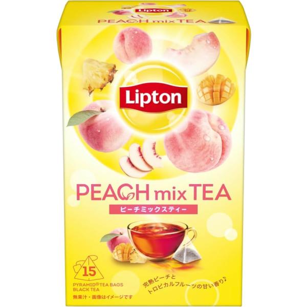 商品の賞味期限2026年9月上旬同等品は36個まで1梱包の送料で発送可能です、36個を超えますと送料を加算させていただきます。リプトン ピーチミックス ティーバッグ 15袋◆完熟ピーチとトロピカルフルーツの甘い香りが際立つピーチミックスティ...