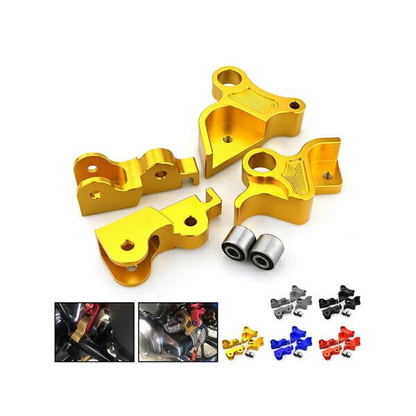 製品情報  アルミ削り出しのエアロックス155用レイダウンキットになります。カラーはレッド・ブルー・ゴールド・ブラック・ガンメタの5種類からお選びいただけます。アルミ削り出しCNC製作ですのでとても綺麗な仕上がりです。適合車種YAMAHA（...