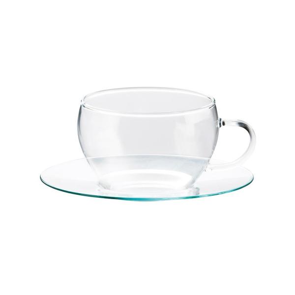 透明なガラスだから入っている飲み物を一目で確認できる耐熱エバカップ＆ソーサーセット！季節によって人の感覚はとても敏感…。『飲みものの温度』は美味しさの大切なポイント。熱いものは思いっきり熱く！冷たいものは思いっきり冷たく！そんな時は、幅広い...