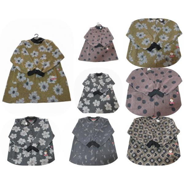 Smile mamaスマイルママ新品）タグ付きNO：25562（かぶりタイプ）秋冬モデル Aラインロング丈裏起毛ハイネックかぶりラグラン割烹着・内側が起毛なので寒い季節の家事も暖かく過ごせます。・衿元は６cmのハイネック仕様で首元からの冷気...