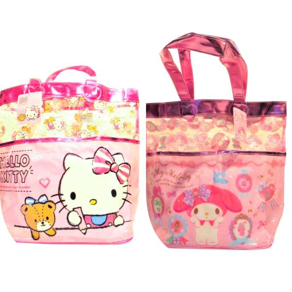 *・☆.。とてもお買い得品です。☆.。:・（株）サンリオ Sanrio （Hello Kitty）ハローキティ（My Melody）マイメロディ船形ビニールトートバッグ※発送はレターパックです。翌日に着きます。（折り曲げてレターパックに入れ...