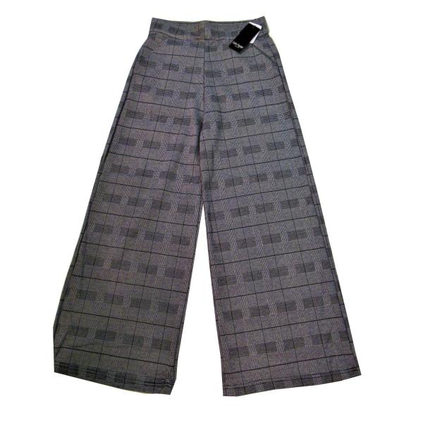 *・☆.。とてもお買い得品です。☆.。:・レディースファッション パンツジャガード千鳥格子柄ストレッチ ワイドパンツ♪前：左右ポケット付き！！新品）タグ付き品番：FTC-777S【置き寸】■サイズ：M~L（ウエスト64〜77cm）ウエスト：...