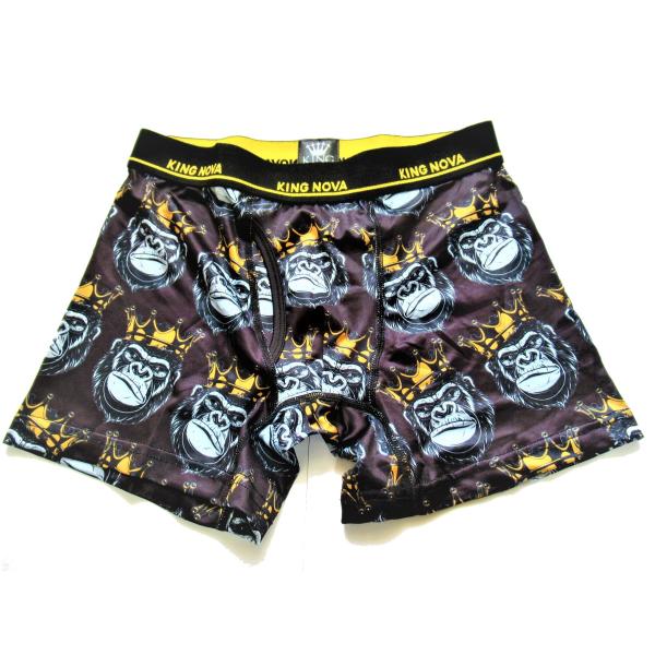 *・☆.。とてもお買い得品です。☆.。:・メンズファッション 下着メンズボクサーパンツ KING NOVA/キングノバ 新品）タグ付き 品番6720S※やや光沢を帯びた生地で、プリントが鮮やかに映えます。汗をかいてもすぐに乾くドライな速乾性...
