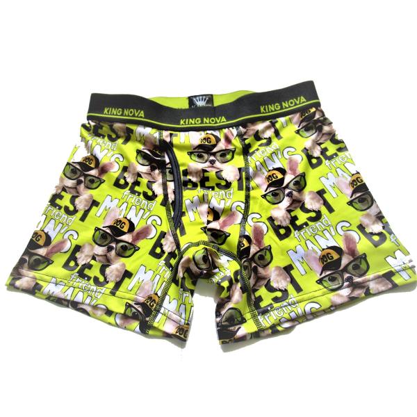 *・☆.。とてもお買い得品です。☆.。:・メンズファッション 下着メンズボクサーパンツ KING NOVA/キングノバ 新品）タグ付き 品番6720S※やや光沢を帯びた生地で、プリントが鮮やかに映えます。汗をかいてもすぐに乾くドライな速乾性...