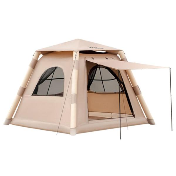 3〜4人用エアフレームテント空気を入れるだけで簡単設営＆簡単片付け！耐水性＆防風耐性で安心・安全！■商品詳細カラー：ベージュ展開サイズ：220×220×170cm収納サイズ：75×23×26cm素材：400D ポリウレタンコーティング（PU...