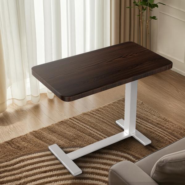 商品説明：◎ブランド：vetesa◎材質：天板：塩化ビニル樹脂化粧繊維板/脚部：スチール（クロムメッキ・粉体塗装）◎サイズ：約幅48cm  x 奥行68cm  x高さ 62cm 　　　　　高さ調節可能：64〜102（cm）　◎色：ブラウン◎...