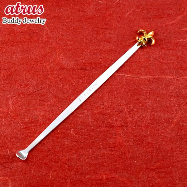 商品コード：230920100y ・ひとつひとつ丁寧に手作り加工させて頂くため、発送は1ヶ月ほどです。(仕上がり次第発送)純金のパーツをシルバーの耳かきに組み合わせた豪華な耳かき誰かに自慢したくなる逸品を身近な小物で大切な方へのプレゼントや...