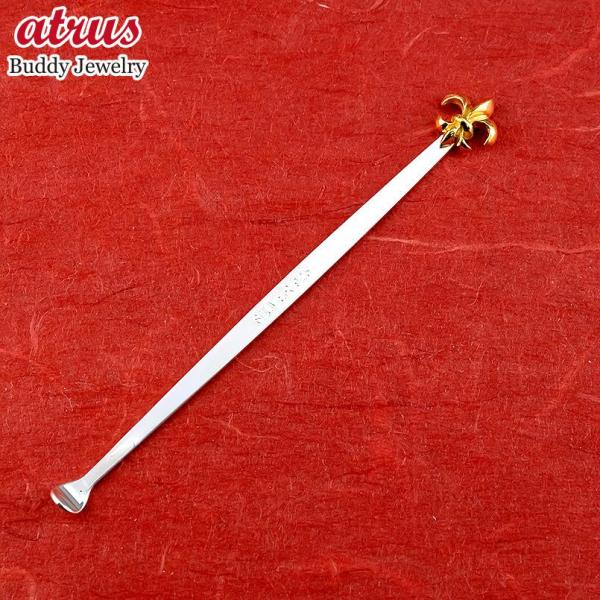 商品コード：230920100y ・ひとつひとつ丁寧に手作り加工させて頂くため、発送は1ヶ月ほどです。(仕上がり次第発送)純金のパーツをシルバーの耳かきに組み合わせた豪華な耳かき誰かに自慢したくなる逸品を身近な小物で大切な方へのプレゼントや...