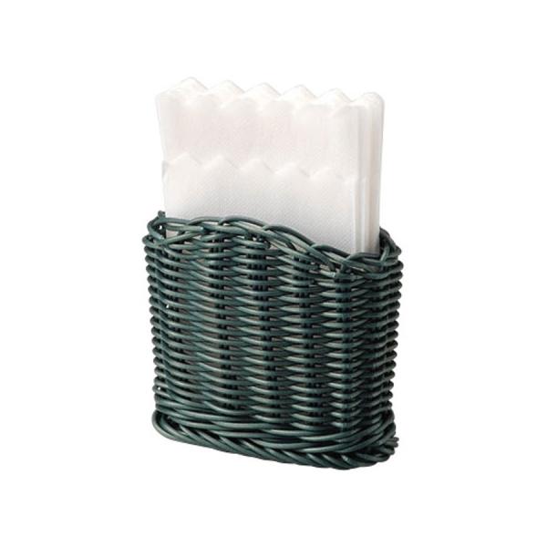 お手入れ簡単、カビにくく、水洗いOK!通常の籐製より、やわらかく、丈夫な形状です。商品規格[サイズ]W105xH105xD40mm[色]ブルーグリーン[素材]ポリプロピレン製食器洗浄機使用の洗浄後、余熱で縁が開くことがあります。冷めると元に...