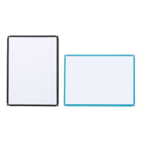 クリア部分に通常のPPよりも厚手の、硬質PPハード0.5mmを使用。厚みがあるので、硬くて丈夫で拭きやすくなりました。また、しならず持ちやすく、見やすい、めくりやすいのも特長です。※無理やり曲げたり本体の上に物を落としたりしないで下さい。白...