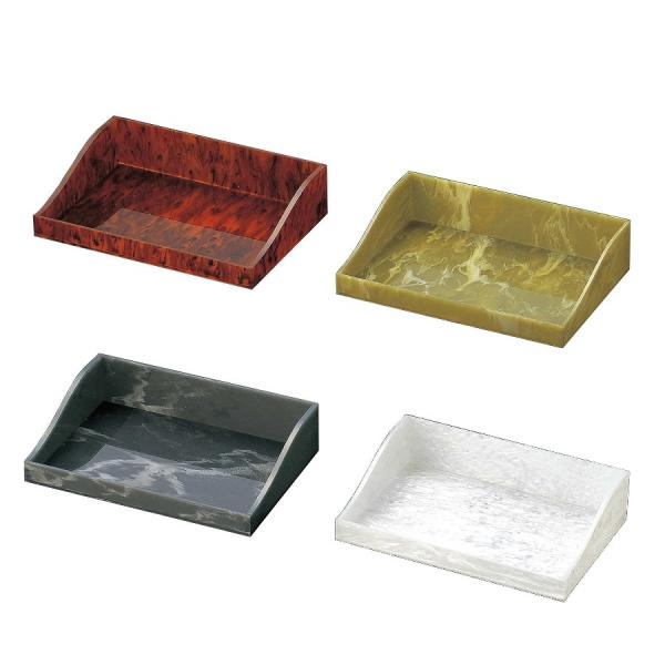 アメニティグッズを置くためのトレイです。お化粧室などでお客様にホッと一息して頂けるよう、素敵なアメニティグッズを揃えましょう。[サイズ]W215×D146×H50(20)mm[色]マーブルべっ甲・マーブルグリーン・マーブルグレー・マーブルホ...