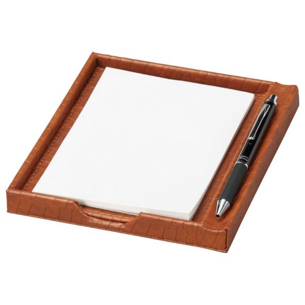 ちょっと高級なレザータッチシリーズ〈クロコ型押しPU〉商品規格[サイズ]W146xH18xD170mm内寸:W123xH8xD162mm[色]ブラウン[素材]合皮※用紙、ペンは付属しておりません。