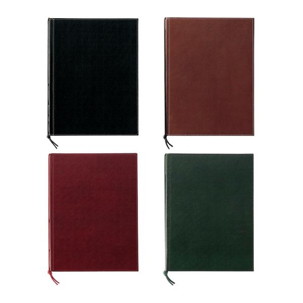 シンプルで洗練されたデザイン。本革の持つ落ち着いた雰囲気が高級感を演出します。商品規格[サイズ]本体サイズ W203xH277mm用紙サイズ B5(182x257mm)[色]ブラック・ダークブラウン・エンジ・グリーン[素材]リサイクルレザー...