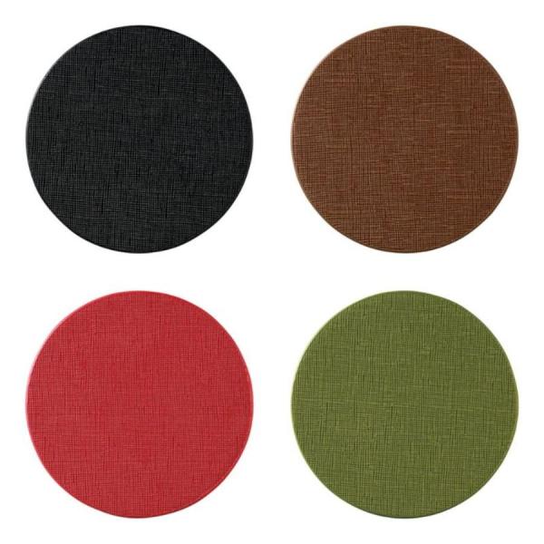 グラスとコースターのコンビネーションは、お店の雰囲気づくりにも役立ちます。メニューブックやキャッシュトレイなどと同素材のコースターをコーディネートすることも可能です。商品規格[サイズ]直径95×厚5mm[色]ブラック・ブラウン・レッド・グリ...