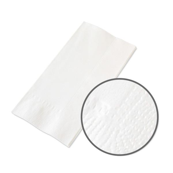 レストランやホテルなどで多く使われる8つ折りのペーパーナプキンです。2プライとは2枚重ねの意味です。やや厚みがあり丈夫な質感でひざ掛けとしてもお使いいただけます。[サイズ]製品サイズ:約110×225mm展開サイズ:約450x450mm[入...